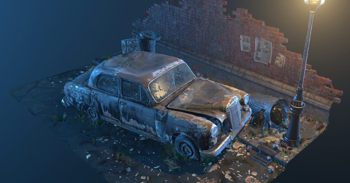 Old Rusty Car | 3D Land | Unity Asset Store