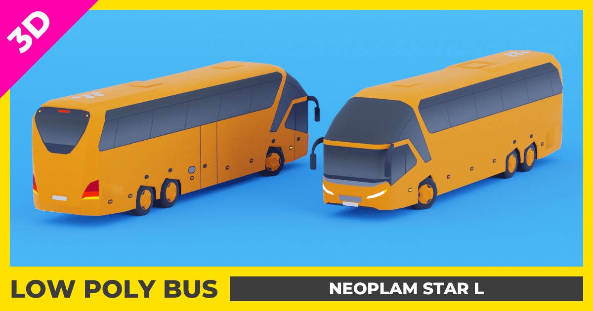 Low Poly Bus - Neoplam Star L | 3D Land | Unity Asset Store
