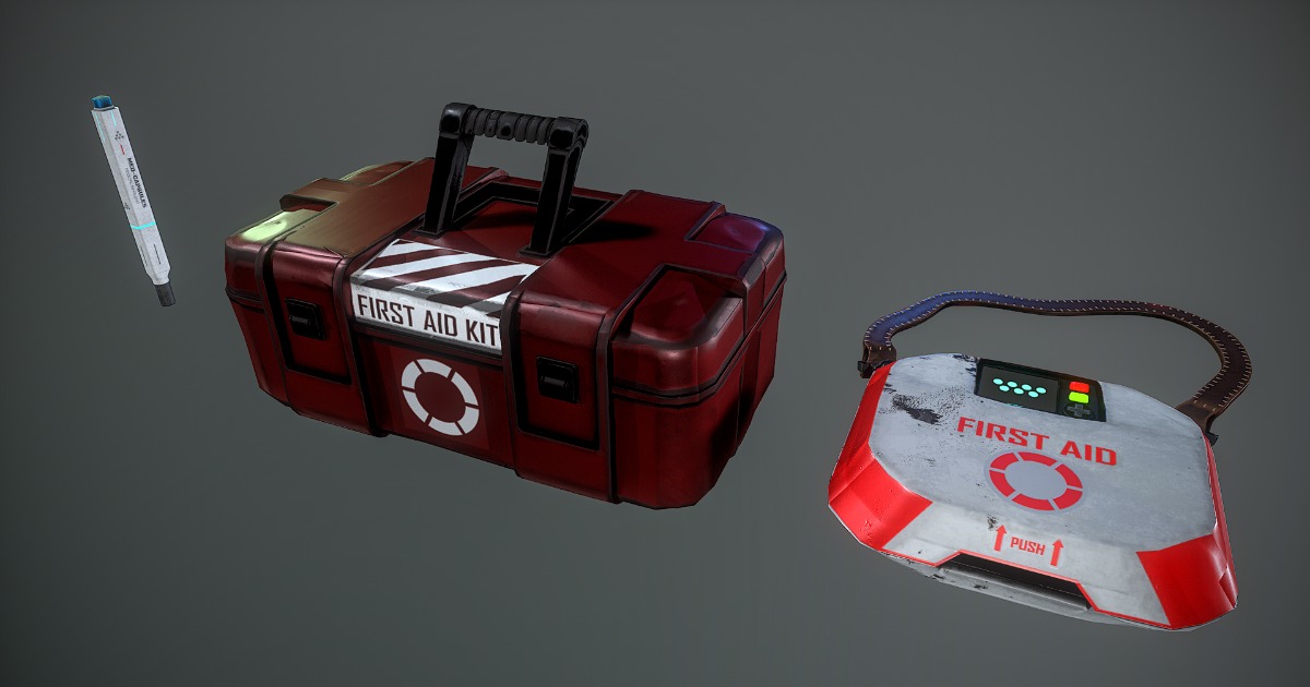 PBR Medicine Health Pack Kit Collection | 3D Props | Unity Asset Store