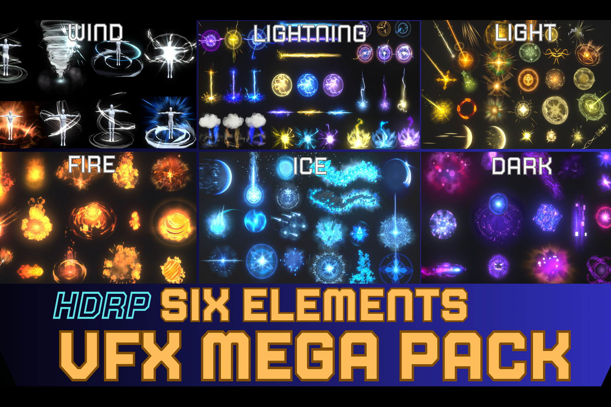 Game VFX – Six Elements VFX Mega Pack(HDRP) by EricWang