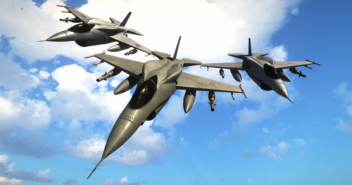 PBR Realistic Fighter Jets (Falcons) | 3D Air | Unity Asset Store