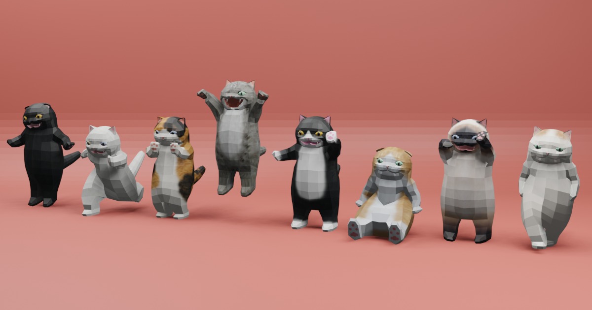 Lowpoly Humanoid Cute Cat | Characters | Unity Asset Store