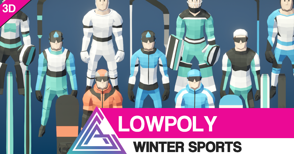 LOWPOLY - Winter Sports | 3D Humanoids | Unity Asset Store