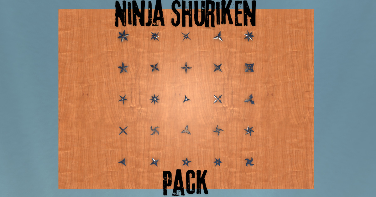 Ninja Shuriken 25 Pack | 3D Weapons | Unity Asset Store
