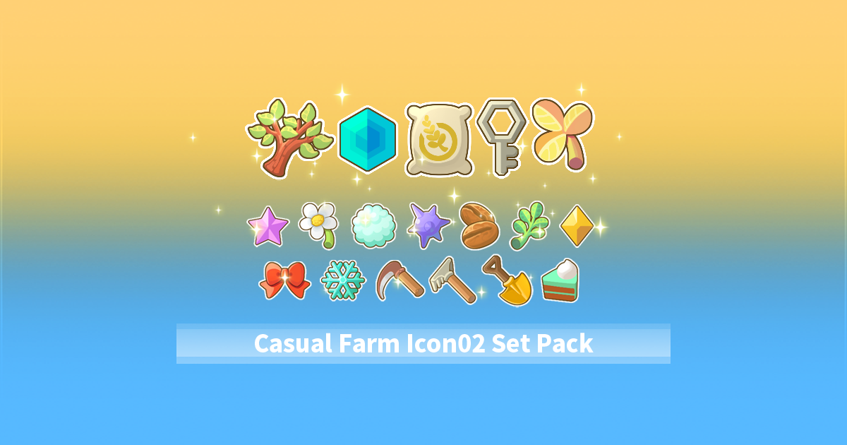 Casual Farm Icon02 Set Pack | 2D Icons | Unity Asset Store