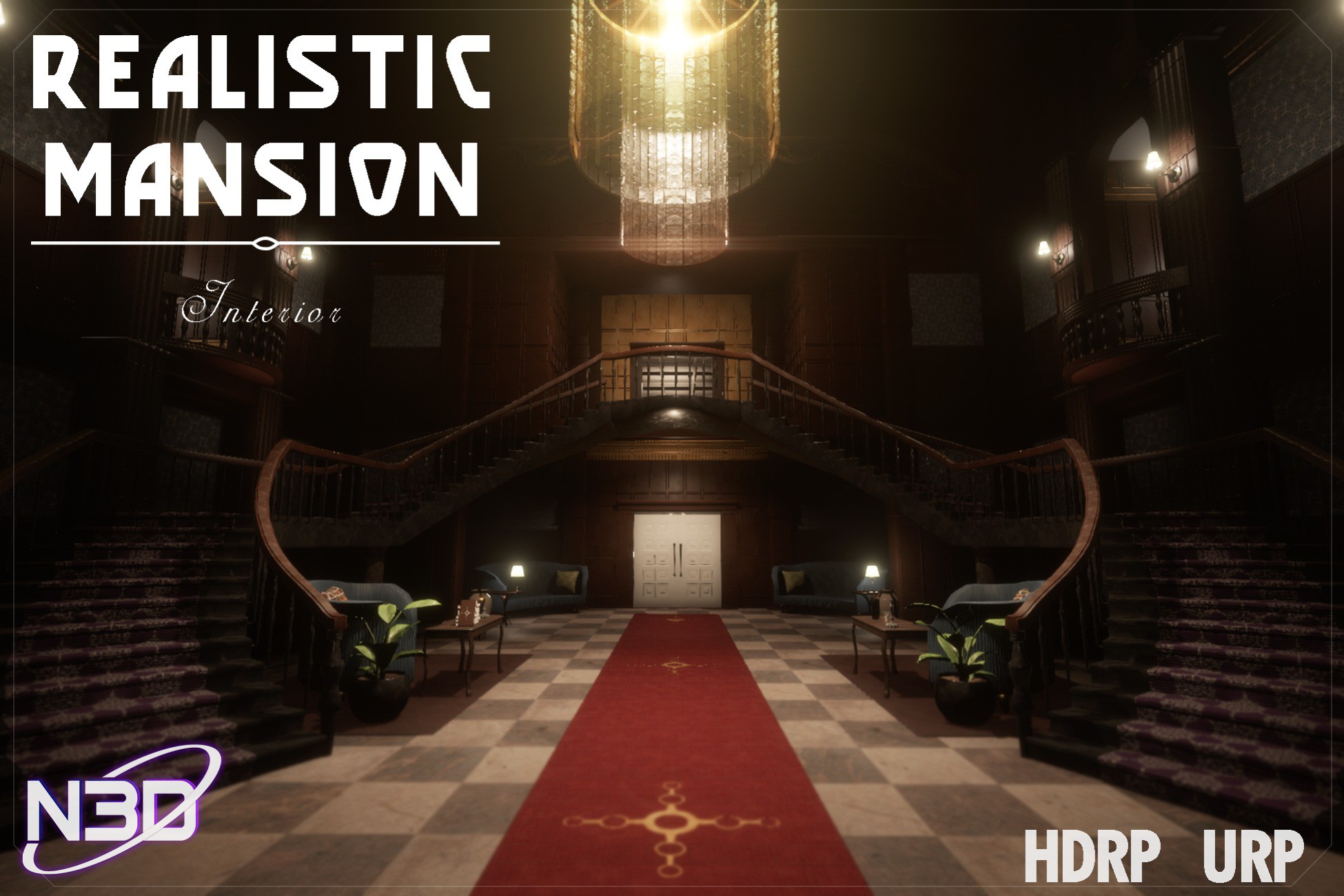 Realistic Mansion Interior - Neon3D | 3D Historic | Unity Asset Store