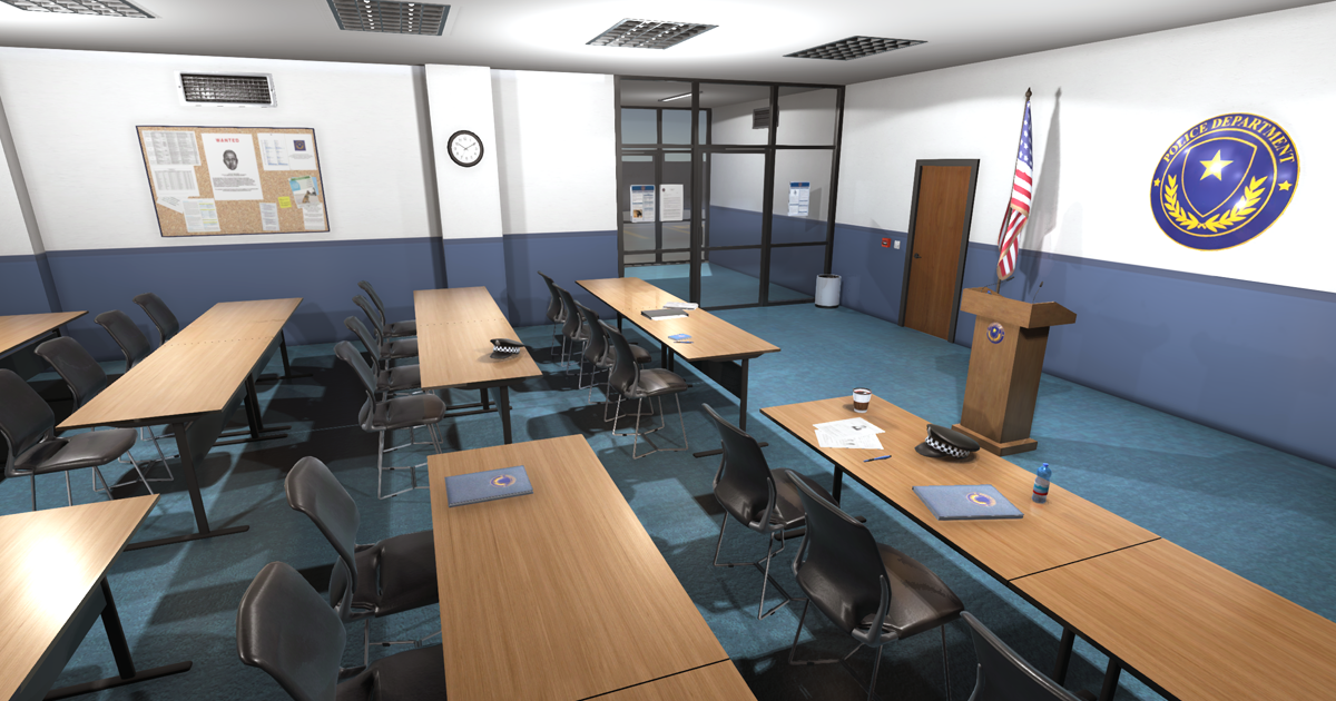 Police Conference Room | 3D Interior | Unity Asset Store