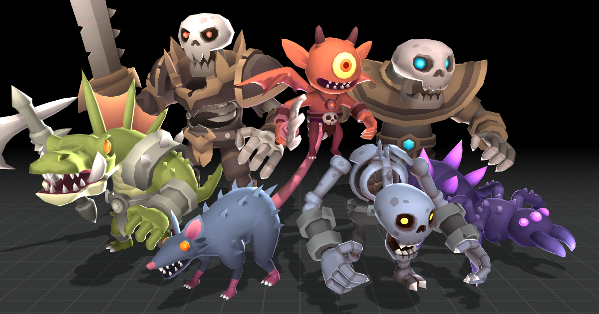 Minions Series - Monsterset 19 | 3D Creatures | Unity Asset Store