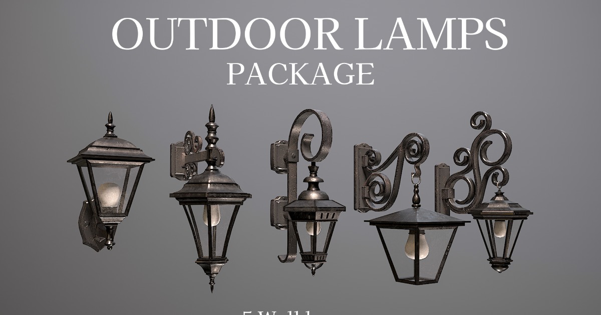 Outdoor Lamps Package | 3D Props | Unity Asset Store