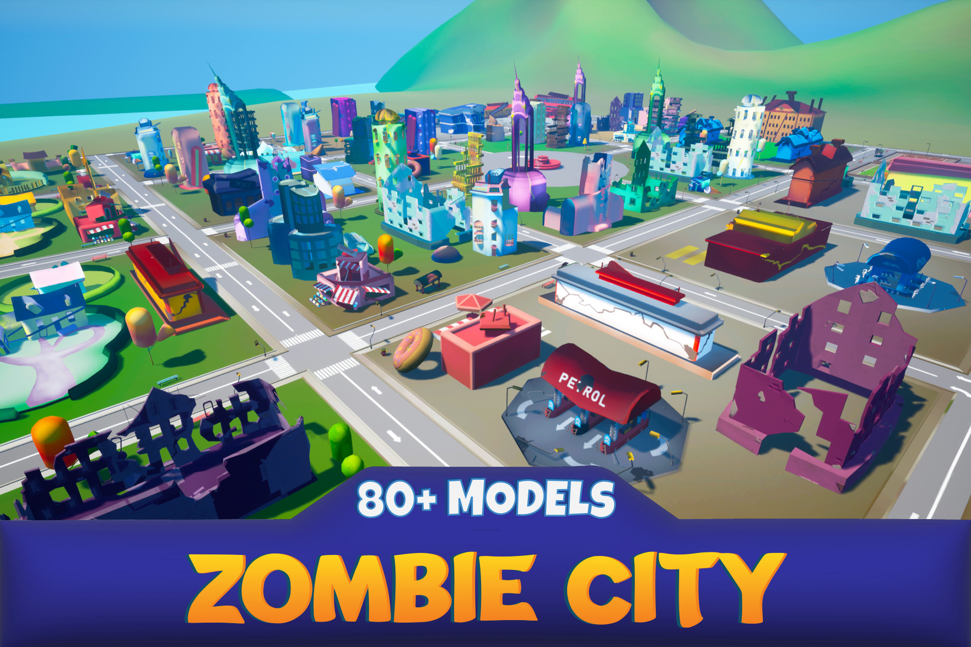 Zombie Apocalypse City Pack v2.0 | 3D 環境 | Unity Asset Store