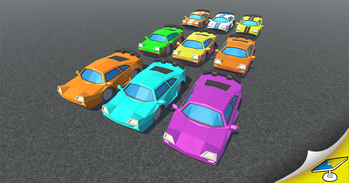 Lowpoly Car - Sports car1 | 3D Vehicles | Unity Asset Store