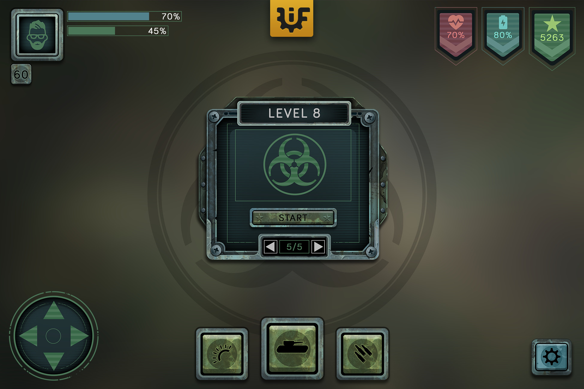 Toxic Green War Mobile UI | 2D GUI | Unity Asset Store