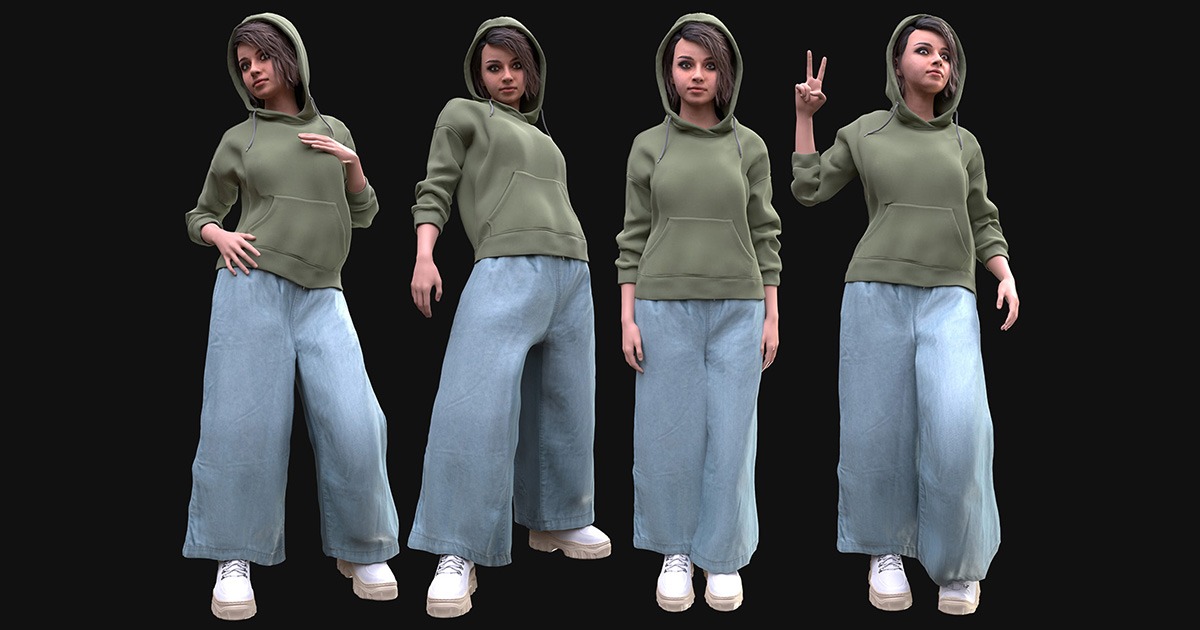 Woman in Casual Outfit 9 - Rigged | 3D Characters | Unity Asset Store
