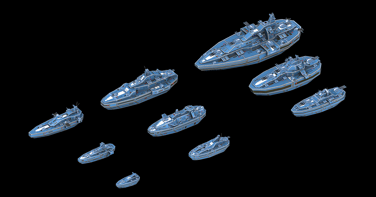 Scifi RTS Series: Battleships, Destroyers, Frigates | 3D Sea | Unity ...