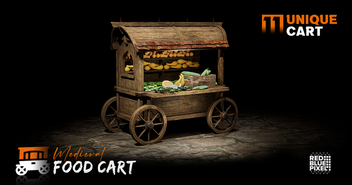 Medieval Food Cart | 3D Props | Unity Asset Store