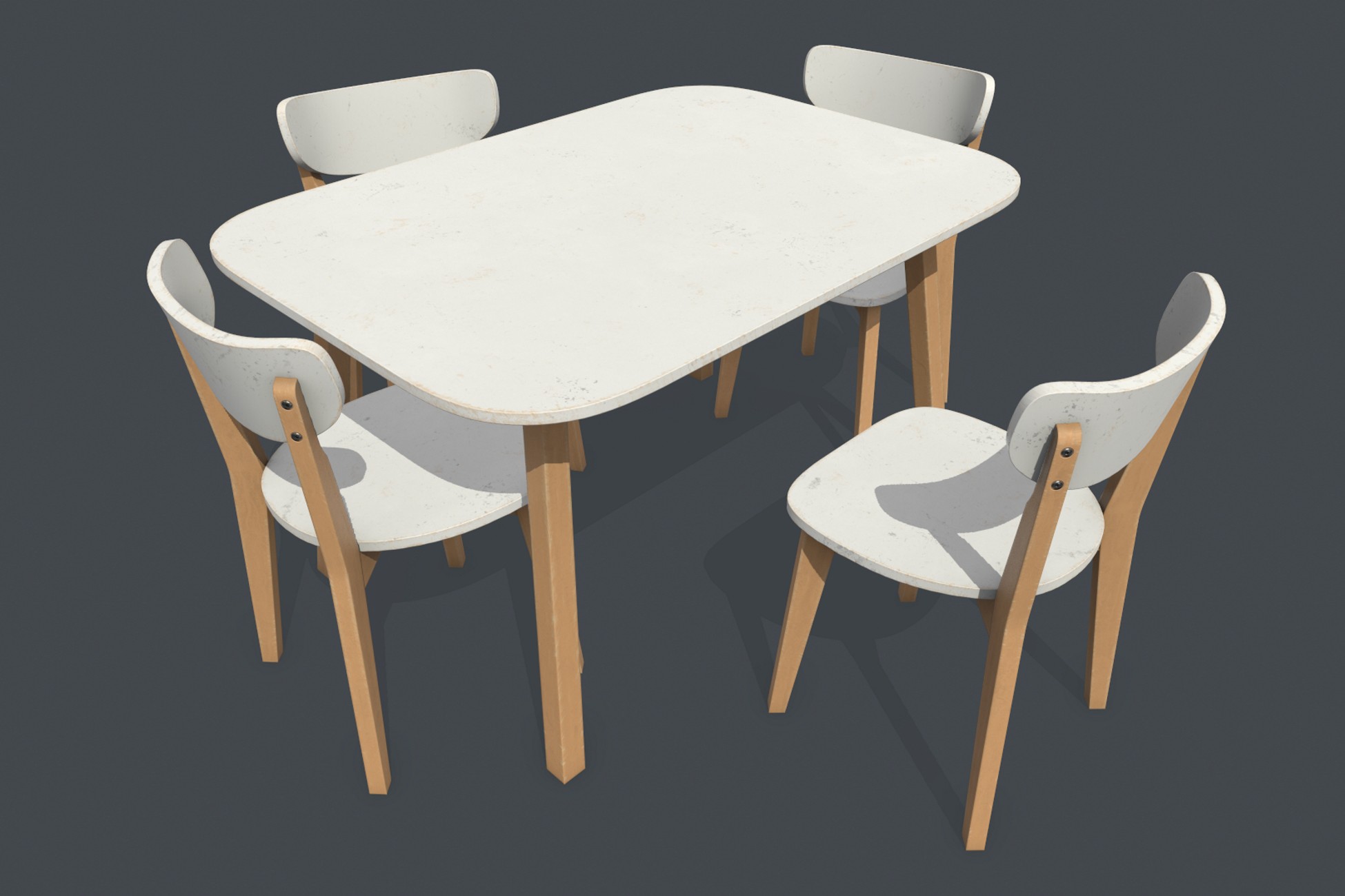 Old Dining Table and Chair | 3D Furniture | Unity Asset Store