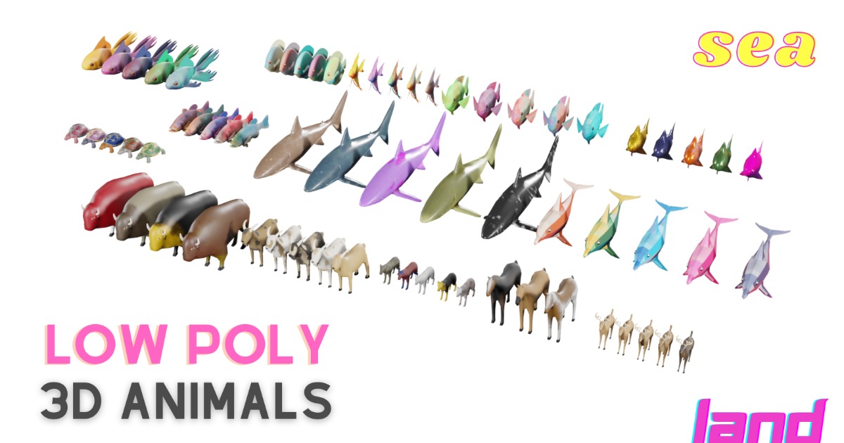 Low Poly Animals 3D assets | 3D Animals | Unity Asset Store