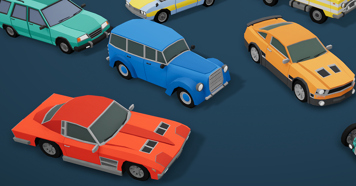 Cartoon Vehicles Pack 4 - Low Poly Cars (20 Cars) | 3D Vehicles | Unity ...