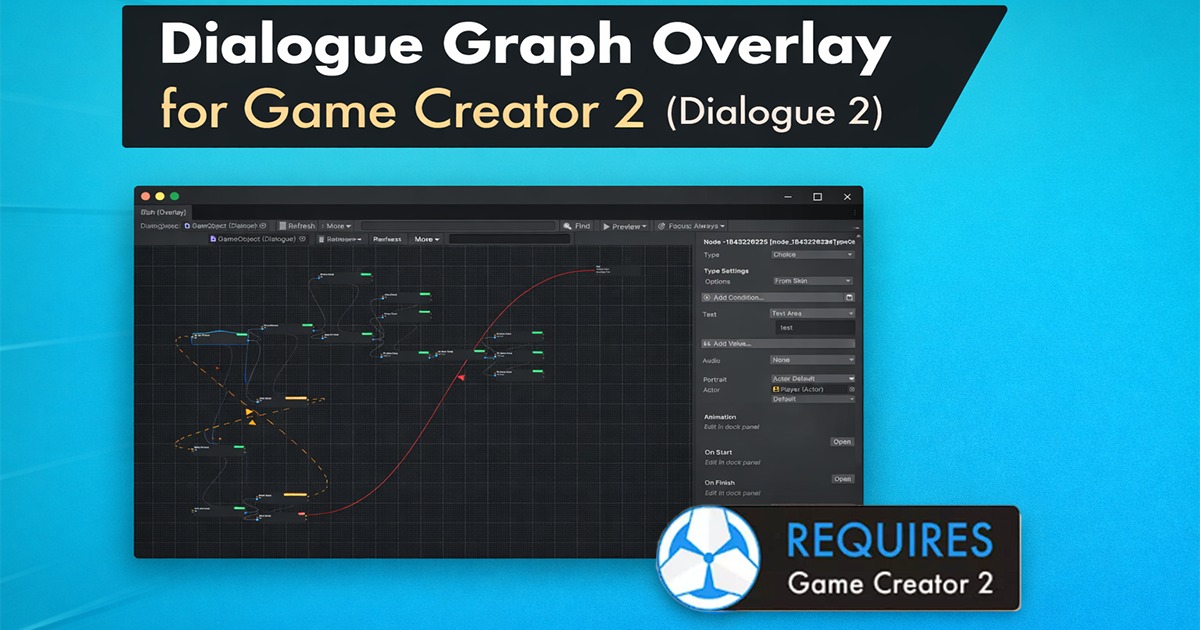 Dialogue Graph Overlay for Game Creator 2 - Dialogue 2 | Game Toolkits ...