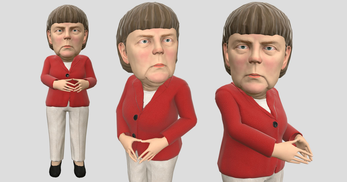 Angela Merkel caricature | 3D Characters | Unity Asset Store