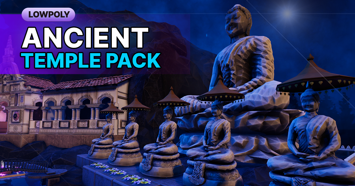 Lowpoly Ancient Temple Pack | 3D Environments | Unity Asset Store