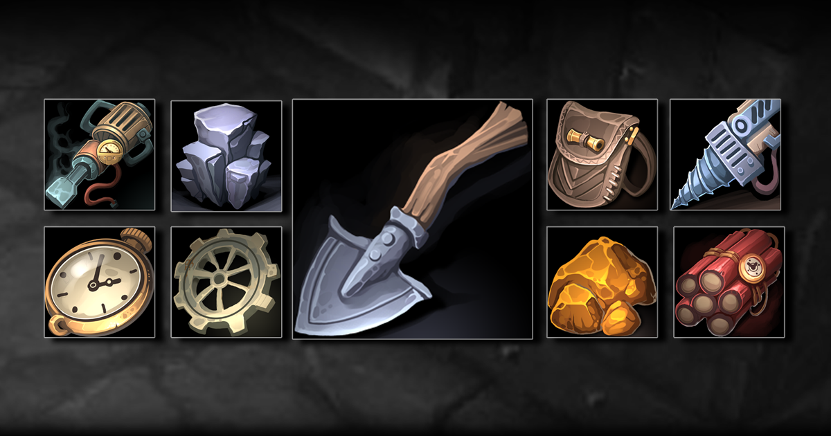 Dwarven Mining Icons | 2D Icons | Unity Asset Store