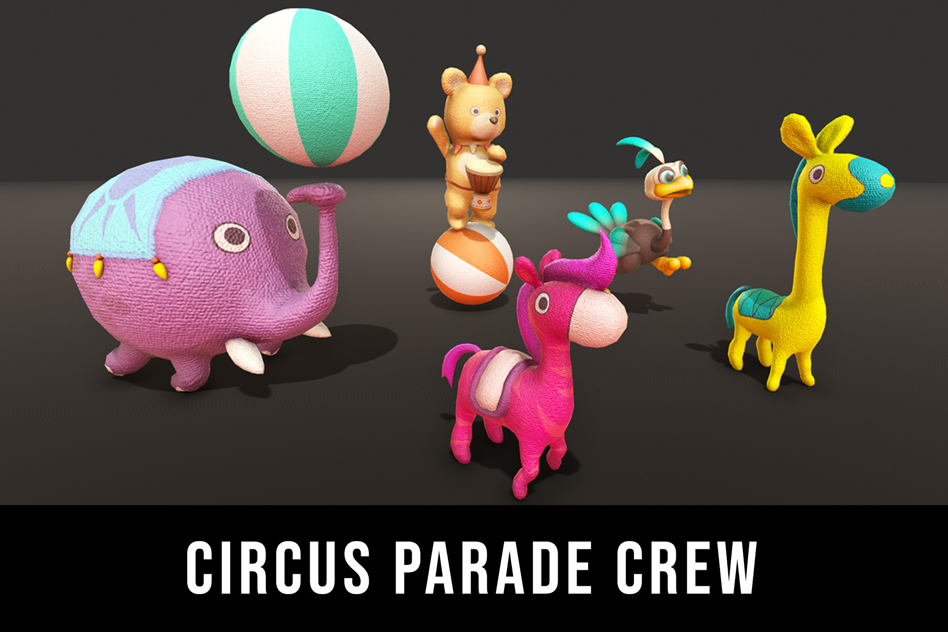Circus Animal Crew | 3D Characters | Unity Asset Store