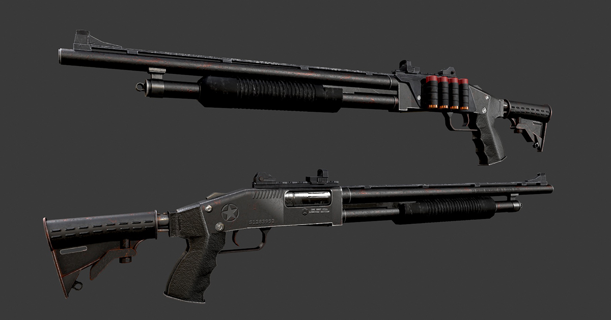 Noir Shotgun | 3D Guns | Unity Asset Store