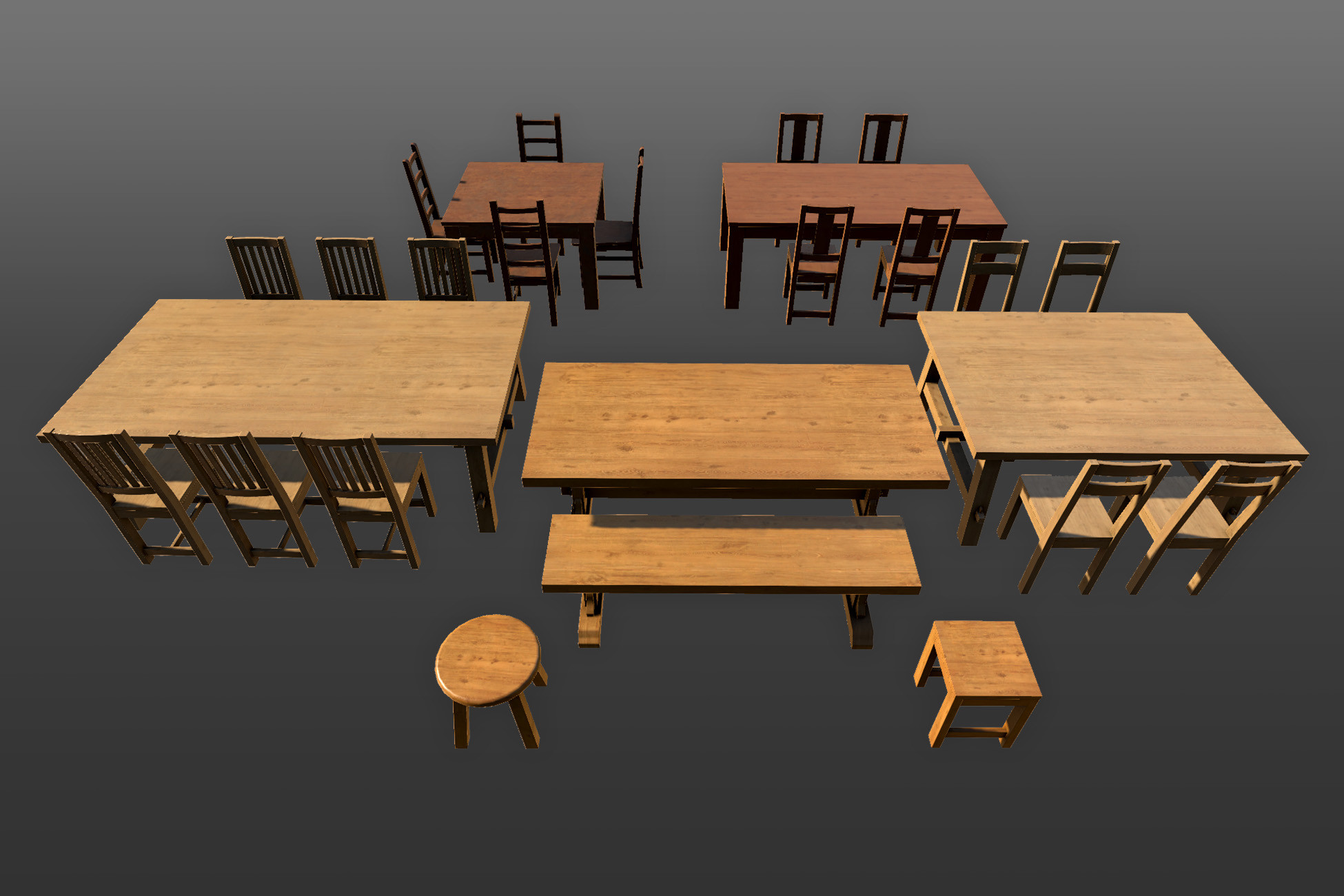 Chairs and tables | 3D Furniture | Unity Asset Store