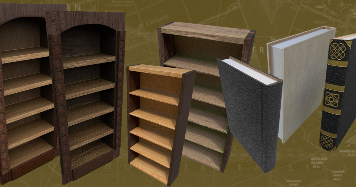 Study Room - Books and Shelves | 3D Interior | Unity Asset Store