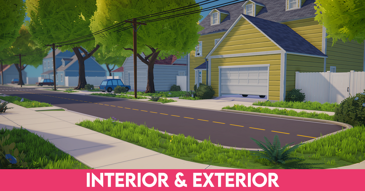 Stylized Cartoon House Interior & Exterior | 3D Environments | Unity ...