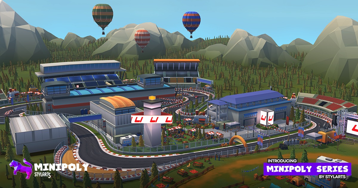 Minipoly Series - Race Track ( Stylized Lowpoly Environment ) | 3D ...