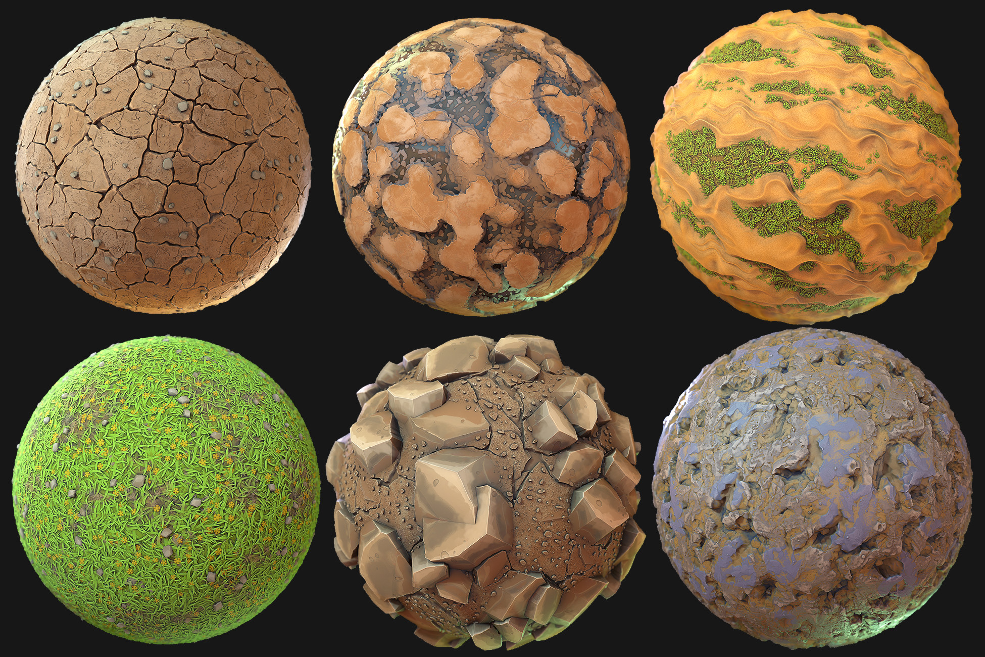 Stylized Materials Nature VOL.05 | 2D 自然物 | Unity Asset Store