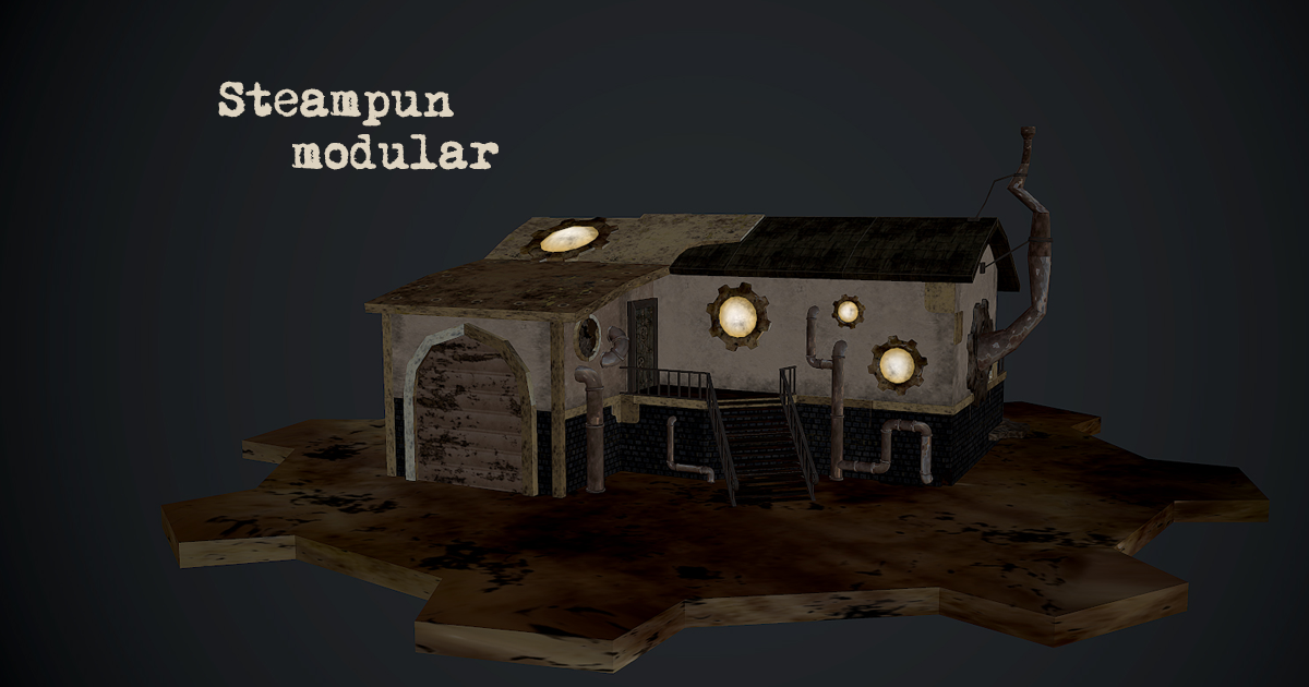 Steampunk Modular Package | 3D Exterior | Unity Asset Store