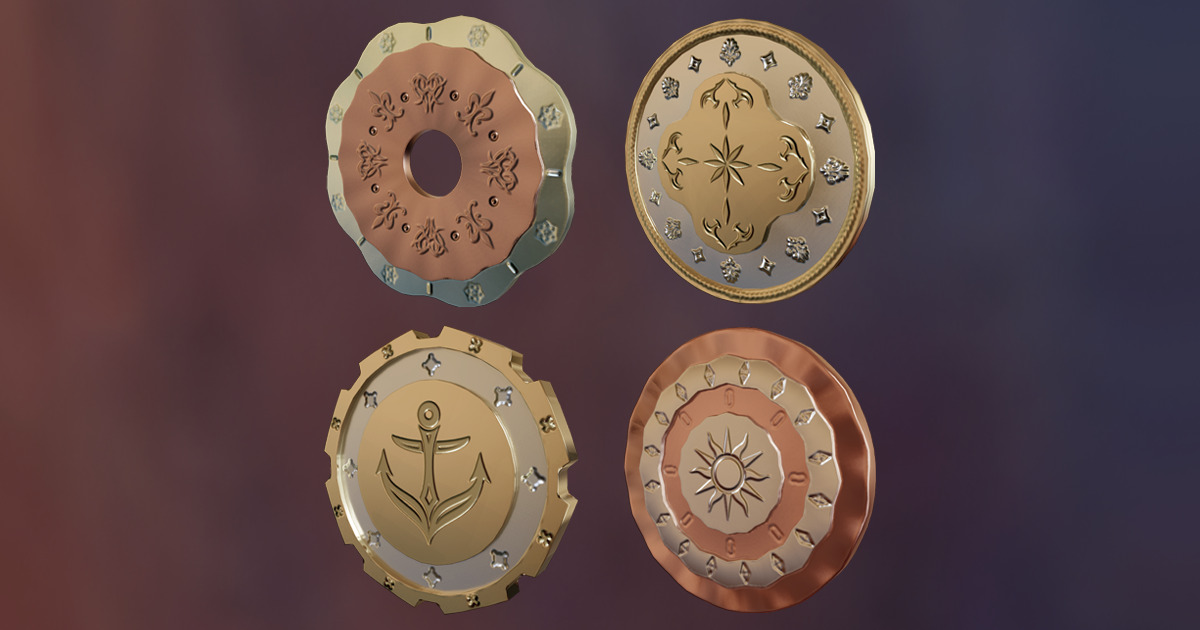 Metallic Coins Pack03 | 3D Props | Unity Asset Store