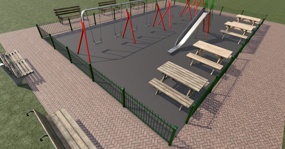 Park Swings, Slide & Benches | 3D Exterior | Unity Asset Store