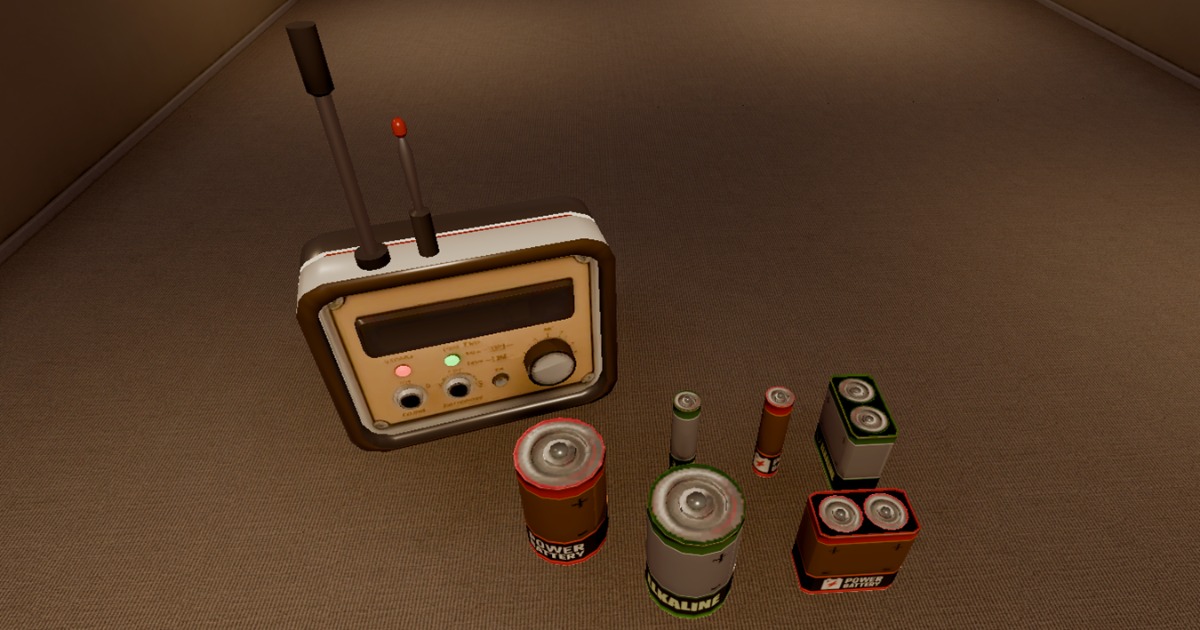 Retro Radio and Batteries | 3D Tools | Unity Asset Store