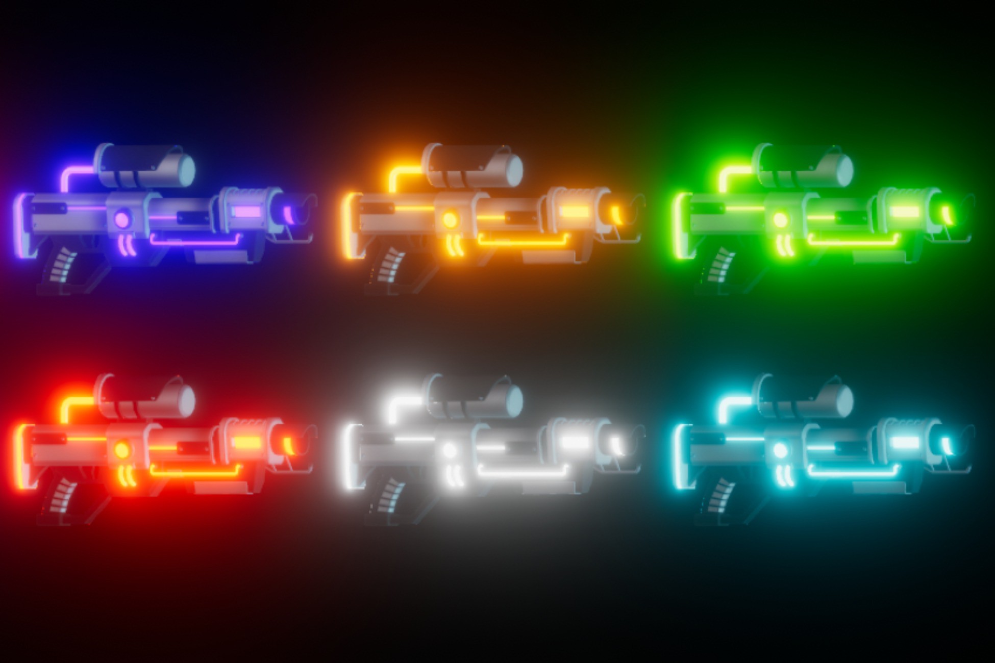 Neon Cyber Weapon Pack - Flamethrower | 3D Weapons | Unity Asset Store