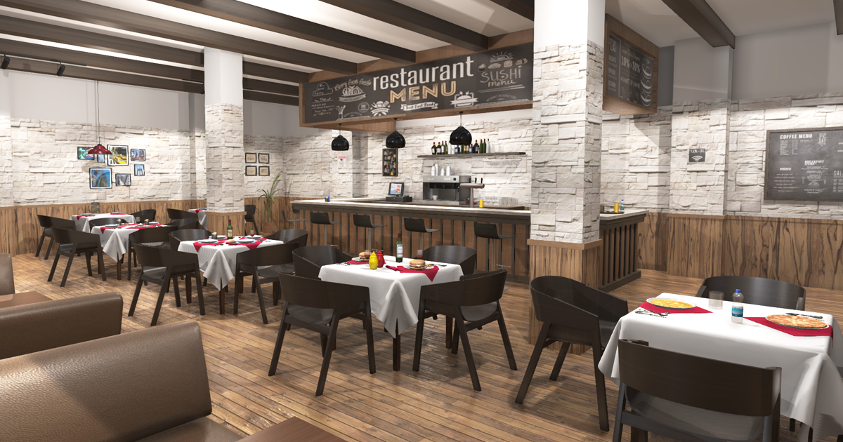 Restaurant Interior | 3D Interior | Unity Asset Store