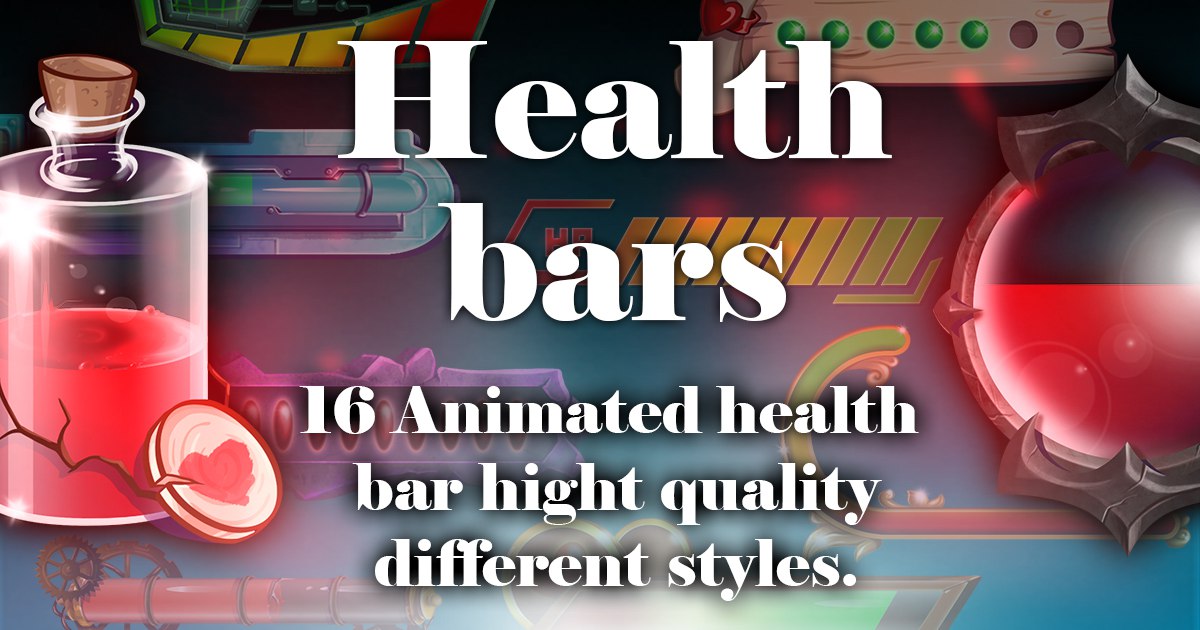 16 Health bar high quality | 2D Icons | Unity Asset Store