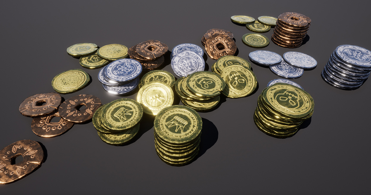 Fantasy Coins | 3D Props | Unity Asset Store
