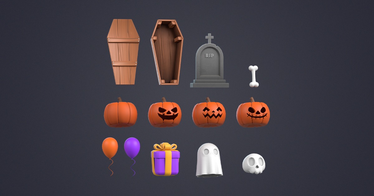 Cartoon Halloween Pack | 3D Props | Unity Asset Store