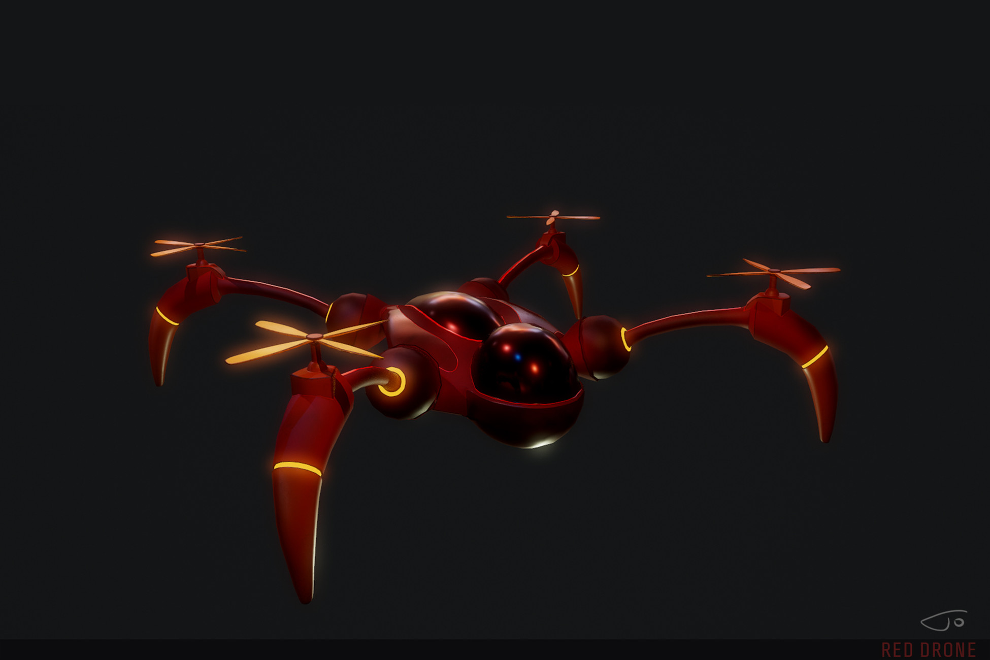 Red Drone | 3D 소품 | Unity Asset Store