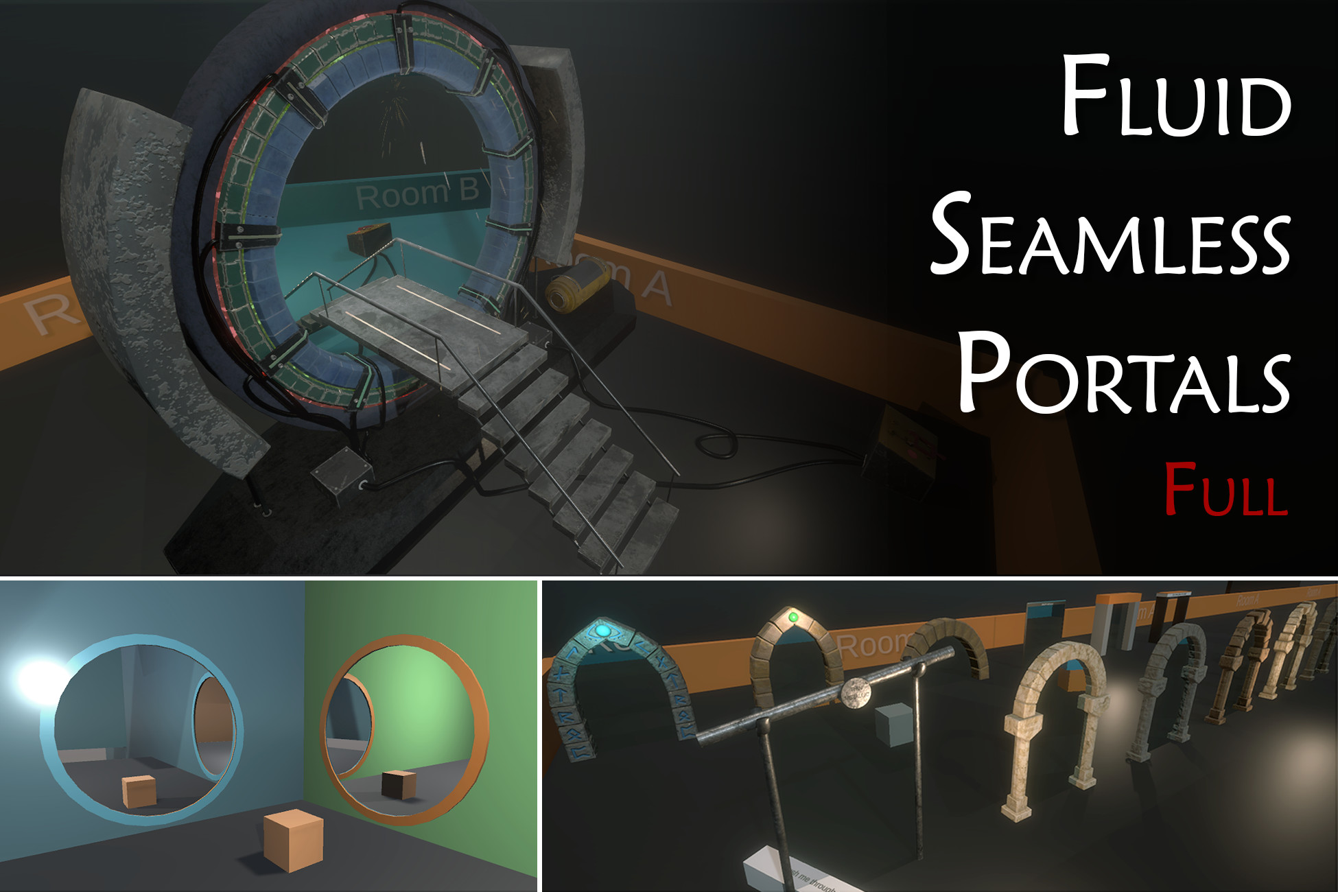 Fluid Seamless Portals Full 3d Environments Unity Asset Store