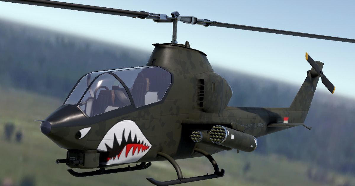 AH-1 | Attack Helicopter of the Vietnam War Era | PBR | 3D Air | Unity ...