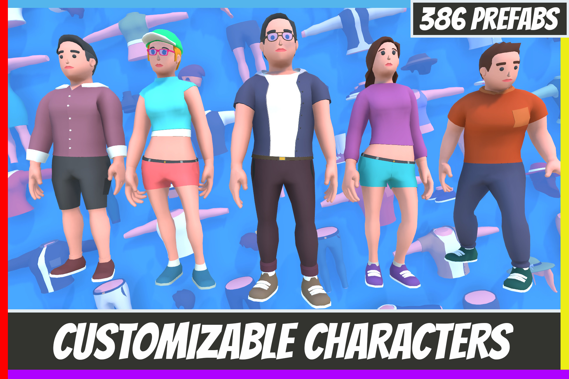Customizable 3D Characters Vol 1 | 3D Humanoids | Unity Asset Store