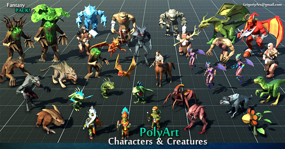 PolyArt Creatures Pack | 3D Creatures | Unity Asset Store