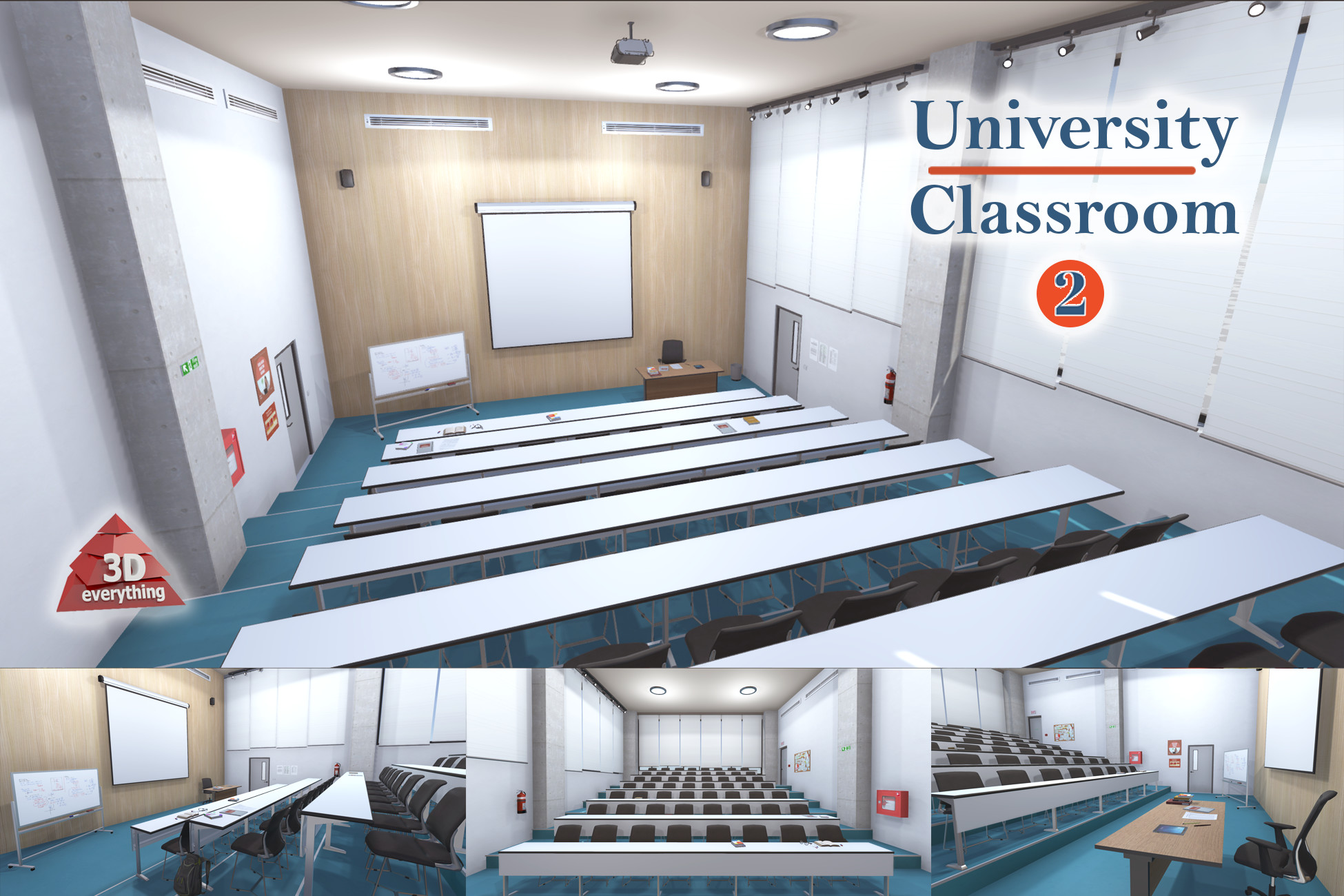 University Classroom 2 | 3D Interior | Unity Asset Store