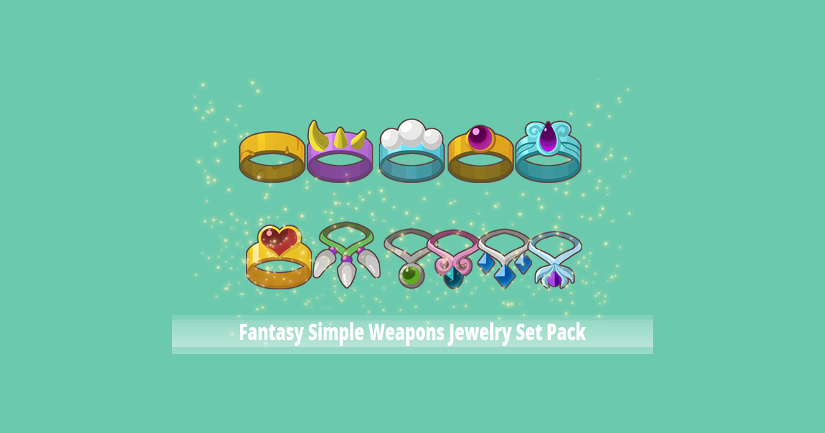 Fantasy Simple Weapons Jewelry Set Pack | 2D Icons | Unity Asset Store