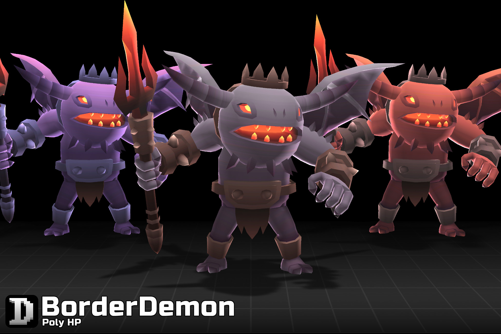 Poly HP - BorderDemon | 3D Creatures | Unity Asset Store